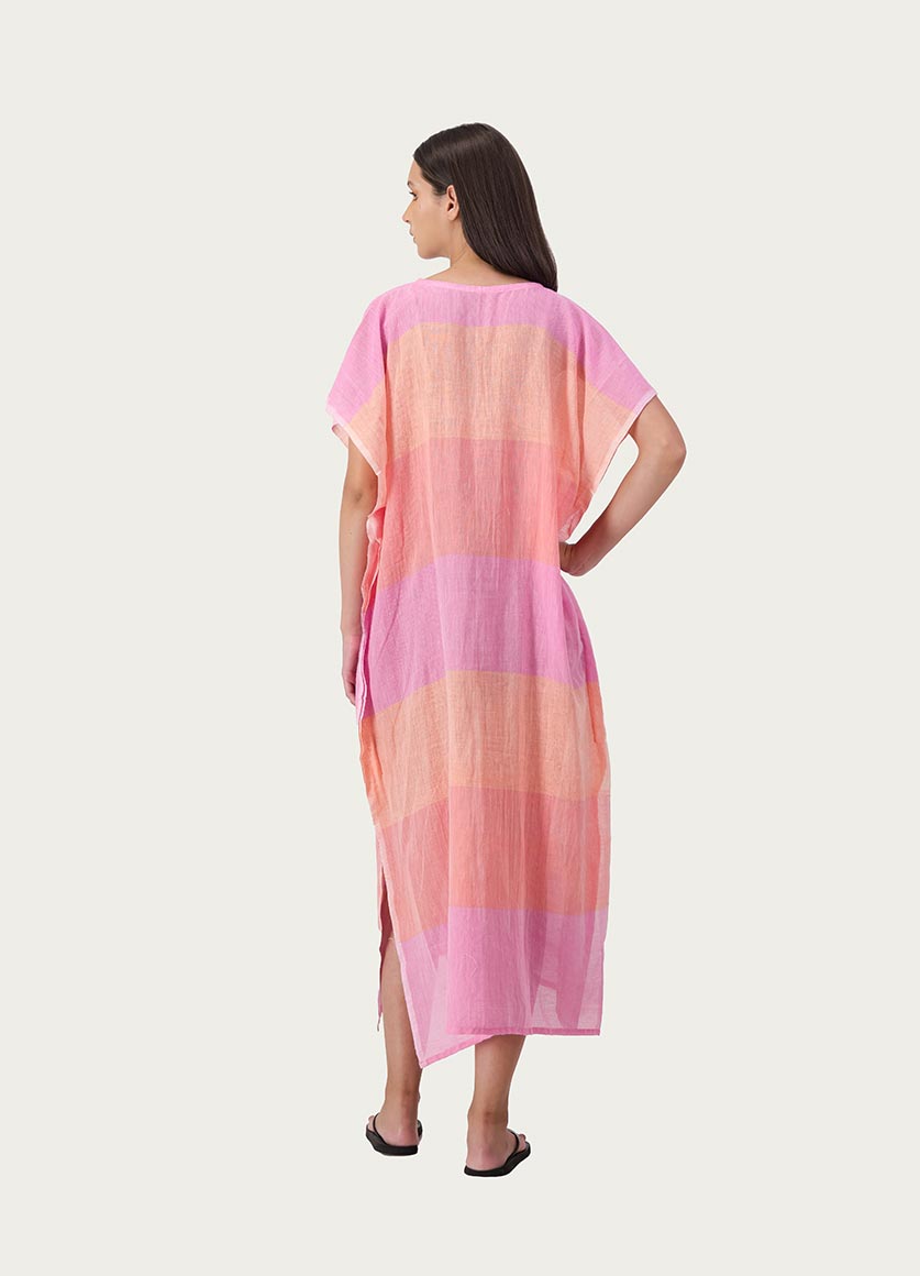 Dalila Vneck Kaftan Nefas Peach – Merchants On Long
